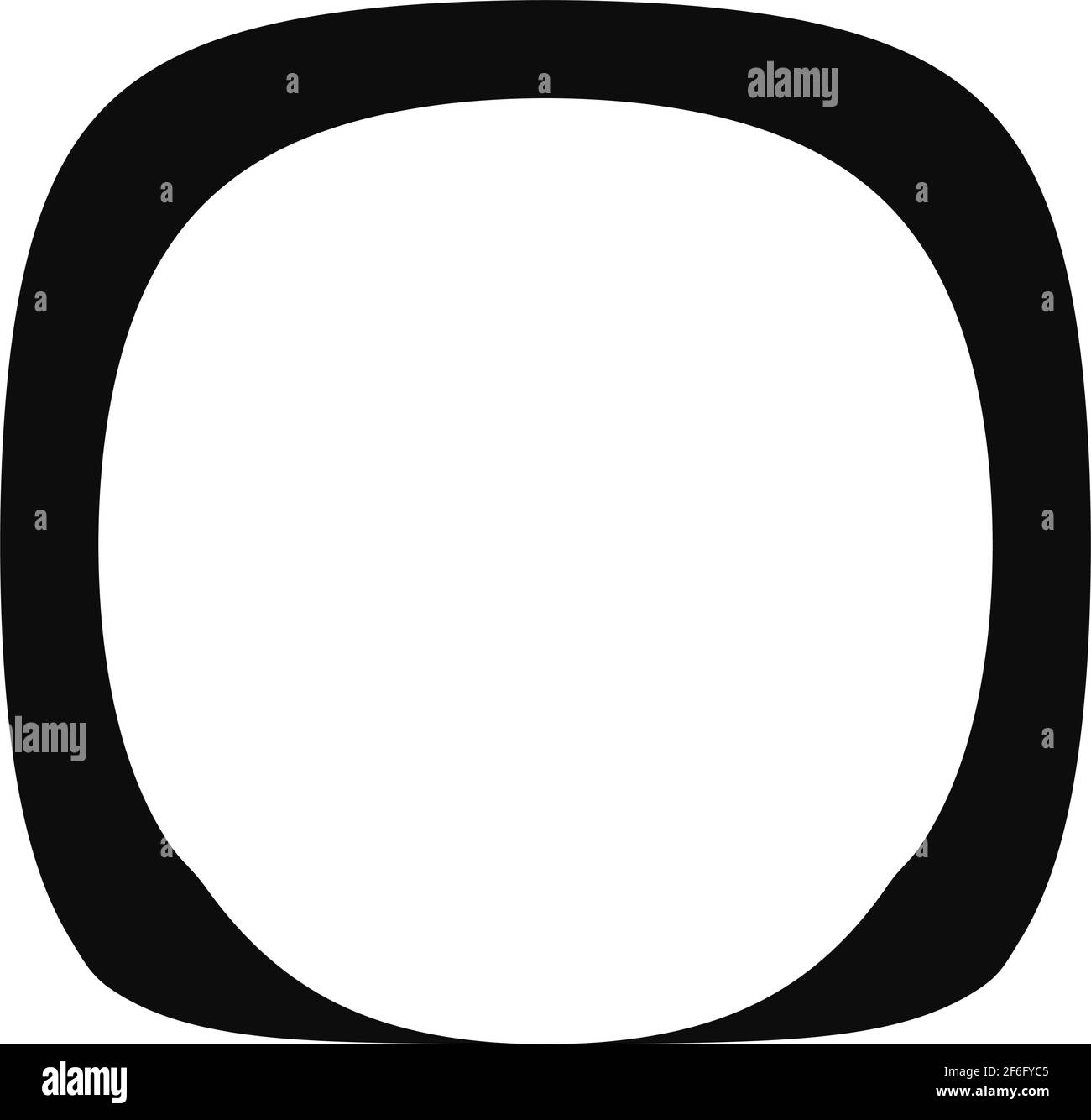 Abstract amorphous, distorted, freeform rounded square shape, element ...