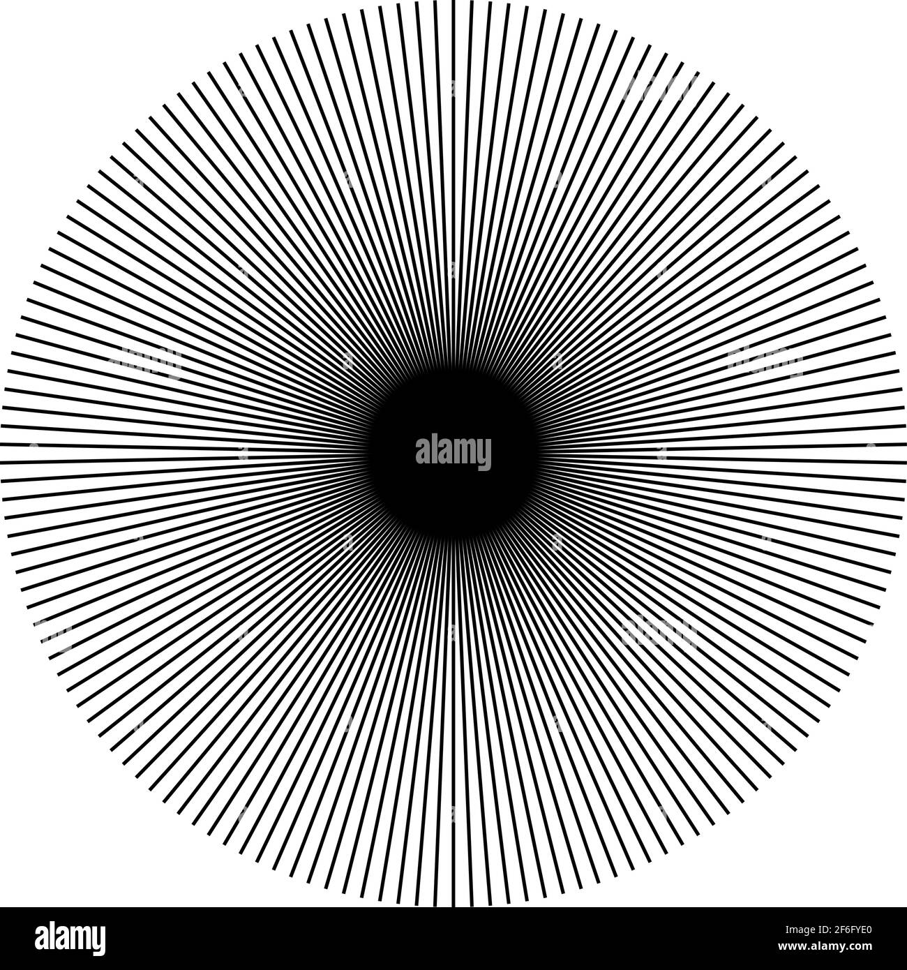 Radial, radiating, converging lines. Circular lines geometric element ...