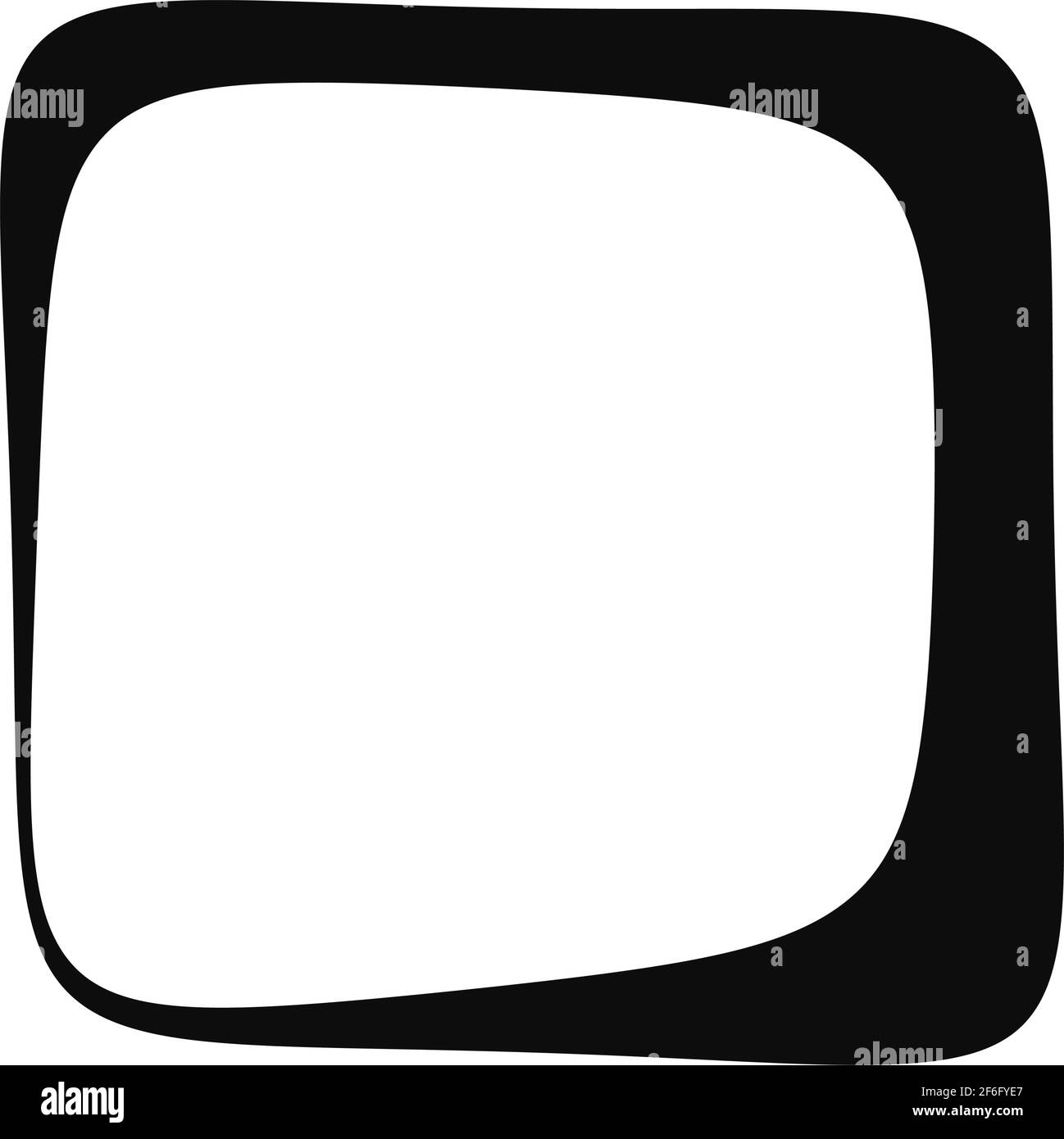 Abstract amorphous, distorted, freeform rounded square shape, element ...