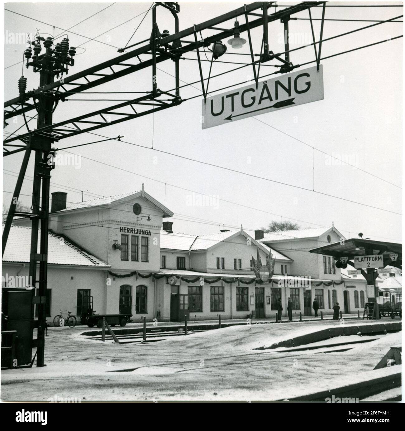 Herrljunga station opened in 1863. First, a small station house was ...