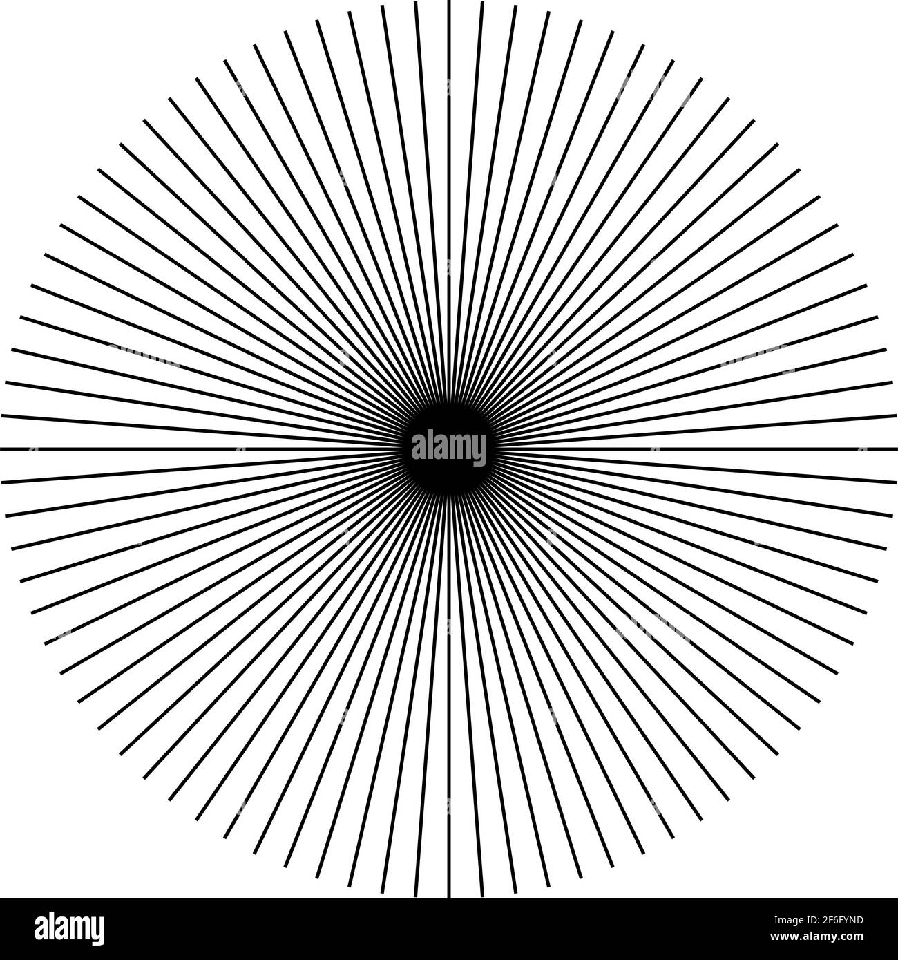 Radial, radiating, converging lines. Circular lines geometric element ...