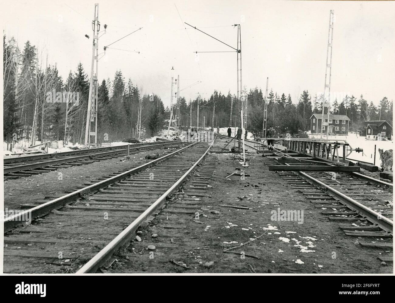 View from train 4212 over Granbo Bangård, about two weeks after the ...