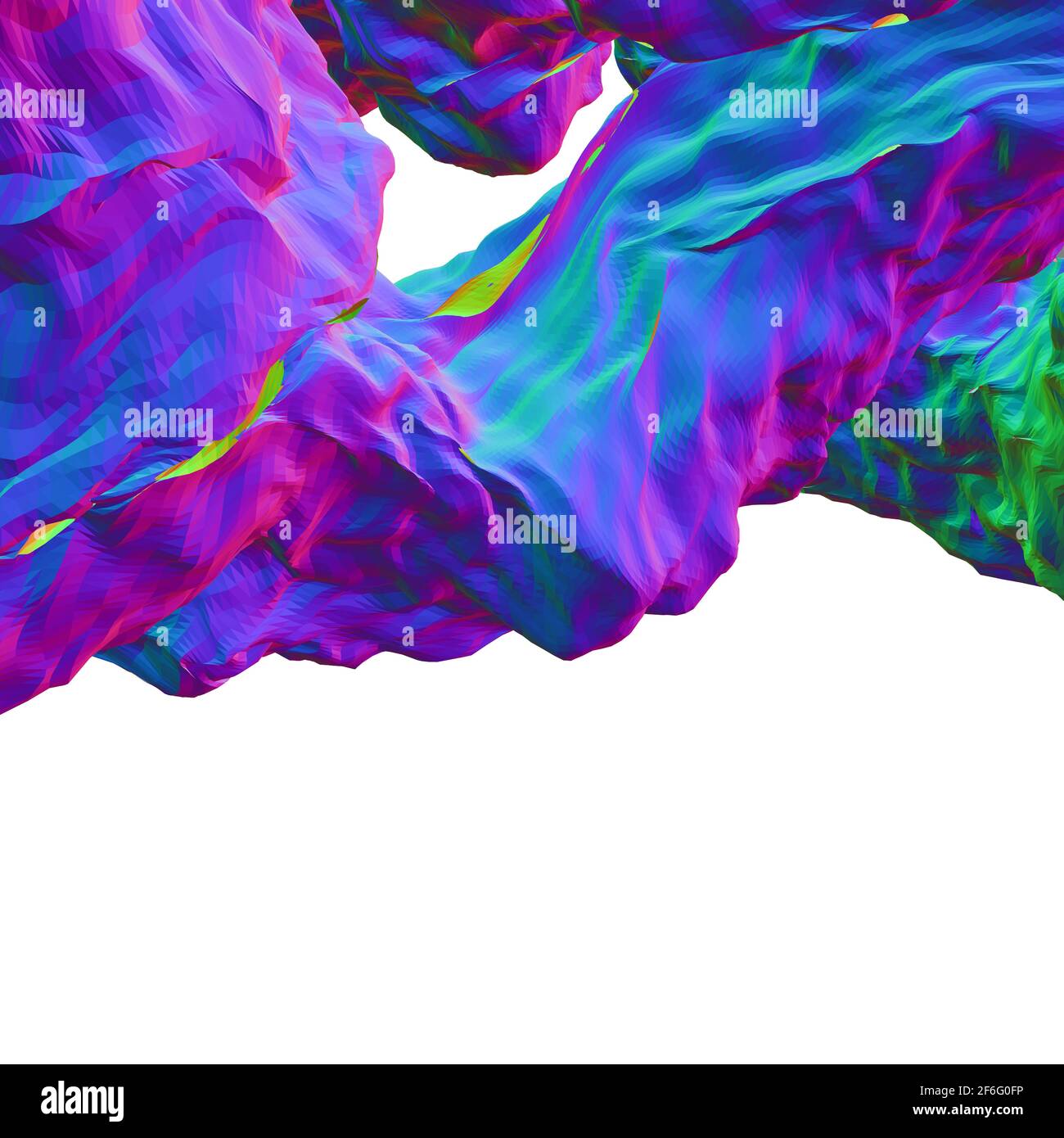 Abstract cgi background with colorful triangular flowing surface ...