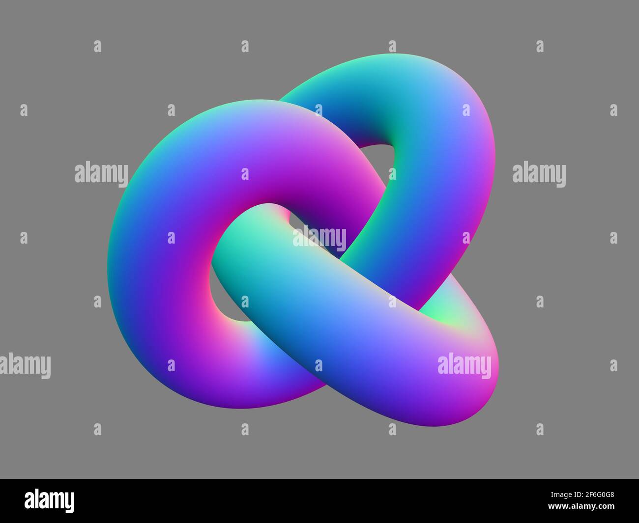 Abstract colorful object isolated on gray background. Geometrical ...