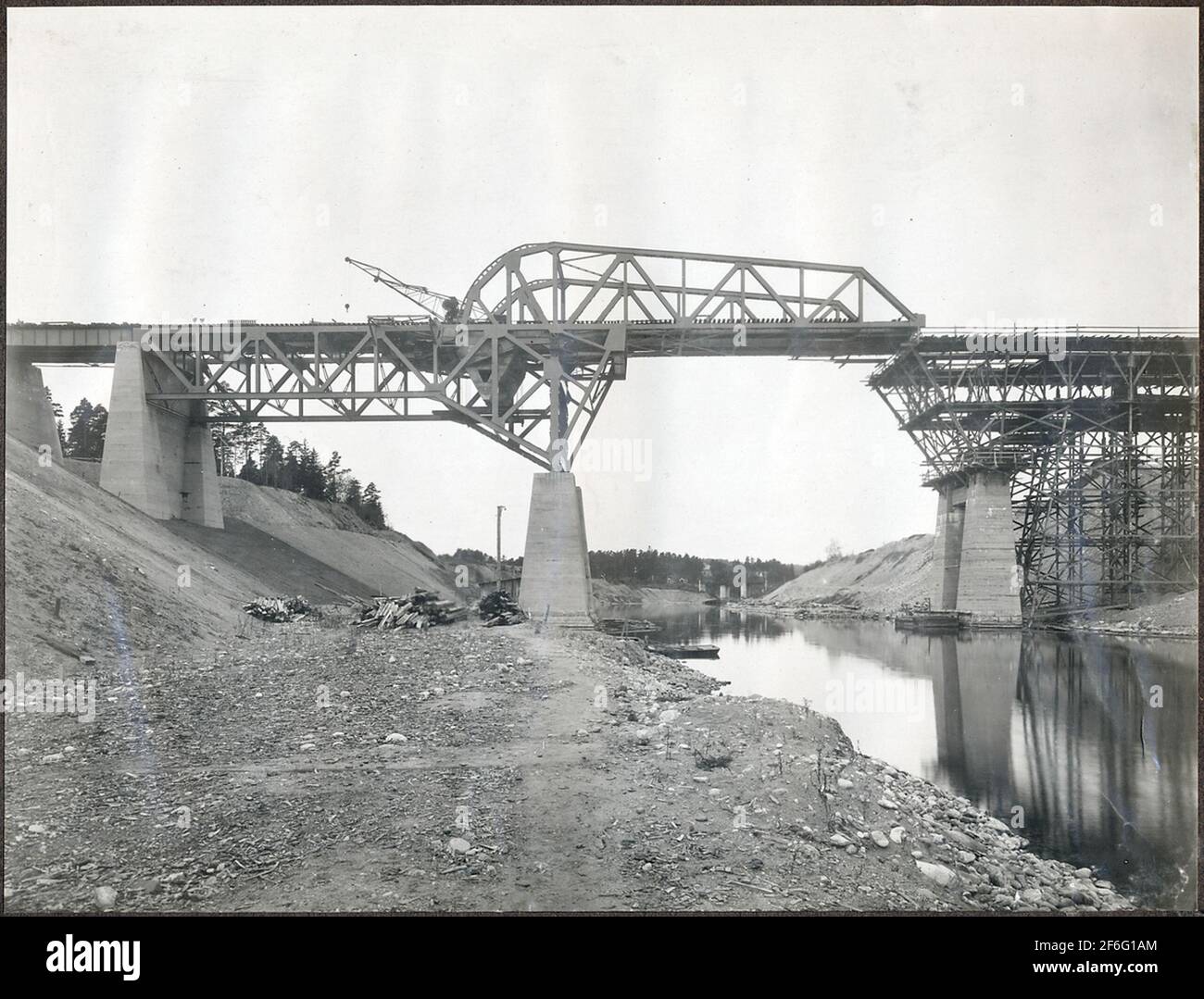 Completion of flap bridge over Södertälje Channel Stock Photo - Alamy