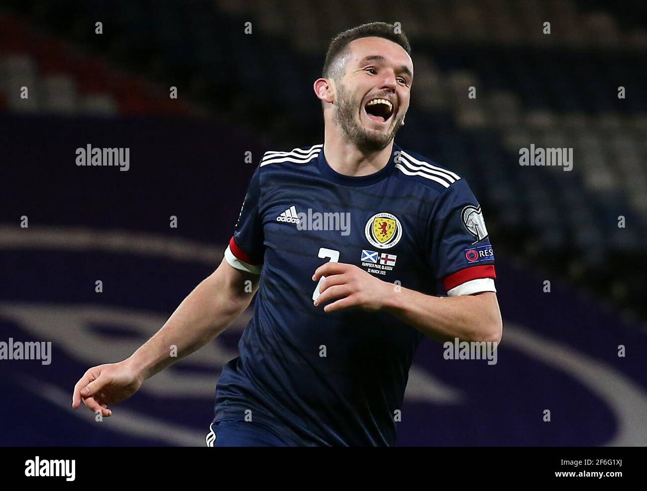 Scotlands john mcginn celebrates scoring hi-res stock photography and ...
