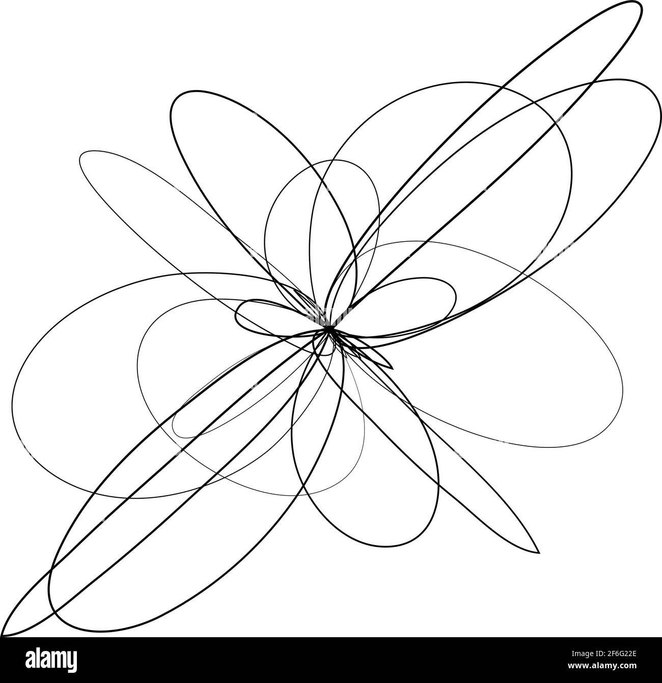 Abstract geometric lineart, lines design element. Outline mandala ...