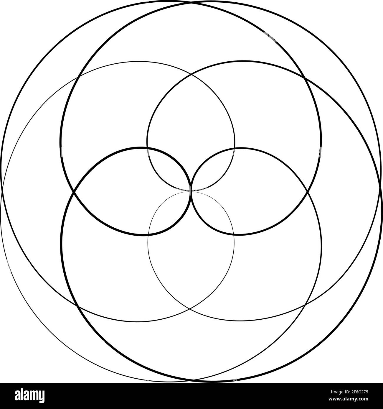 Abstract geometric lineart, lines design element. Outline mandala ...