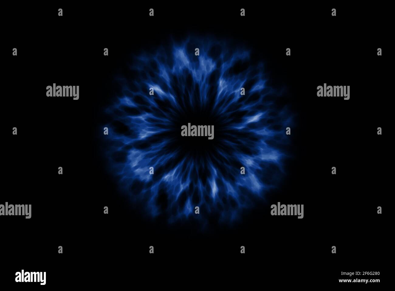 Abstract fractal on the black background. Magic blue pupil Stock Photo ...