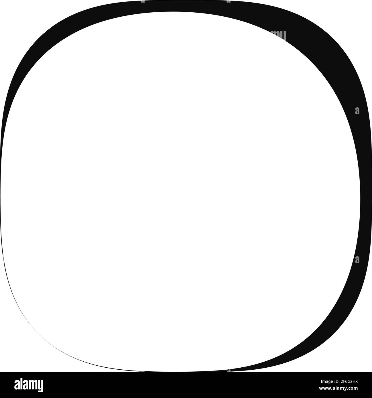 Abstract amorphous, distorted, freeform rounded square shape, element ...