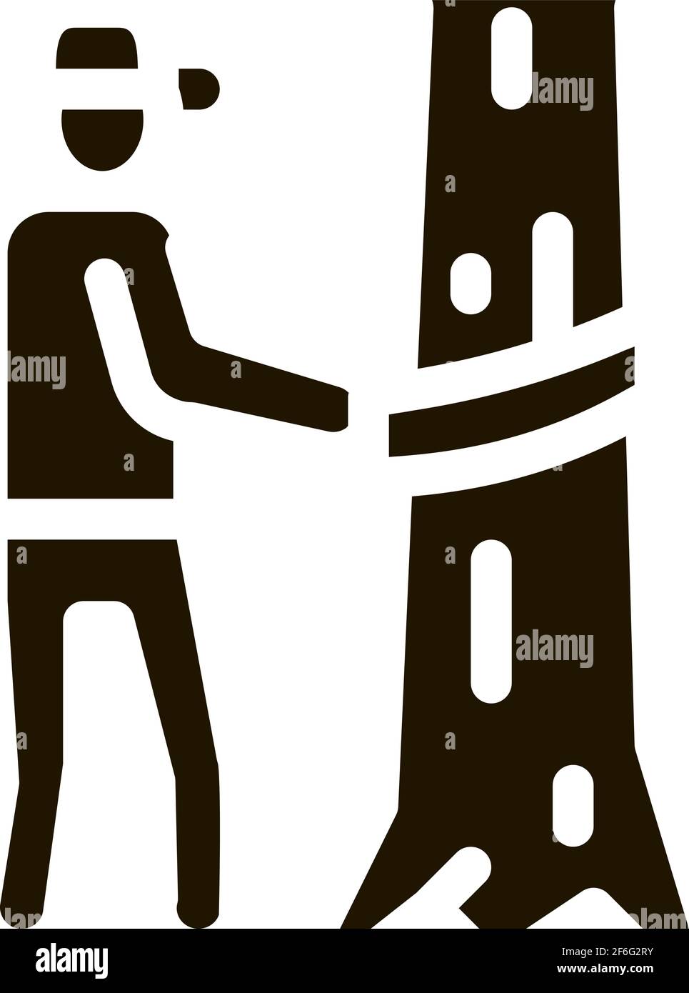 tree felling icon Vector Glyph Illustration Stock Vector Image & Art ...