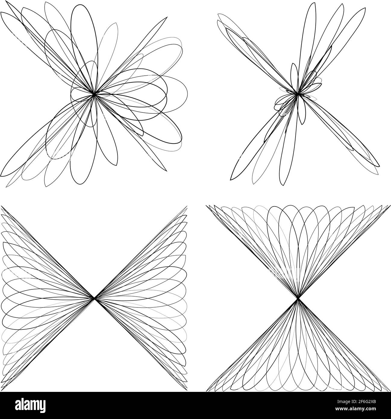 Abstract geometric lineart, lines design element. Outline mandala ...