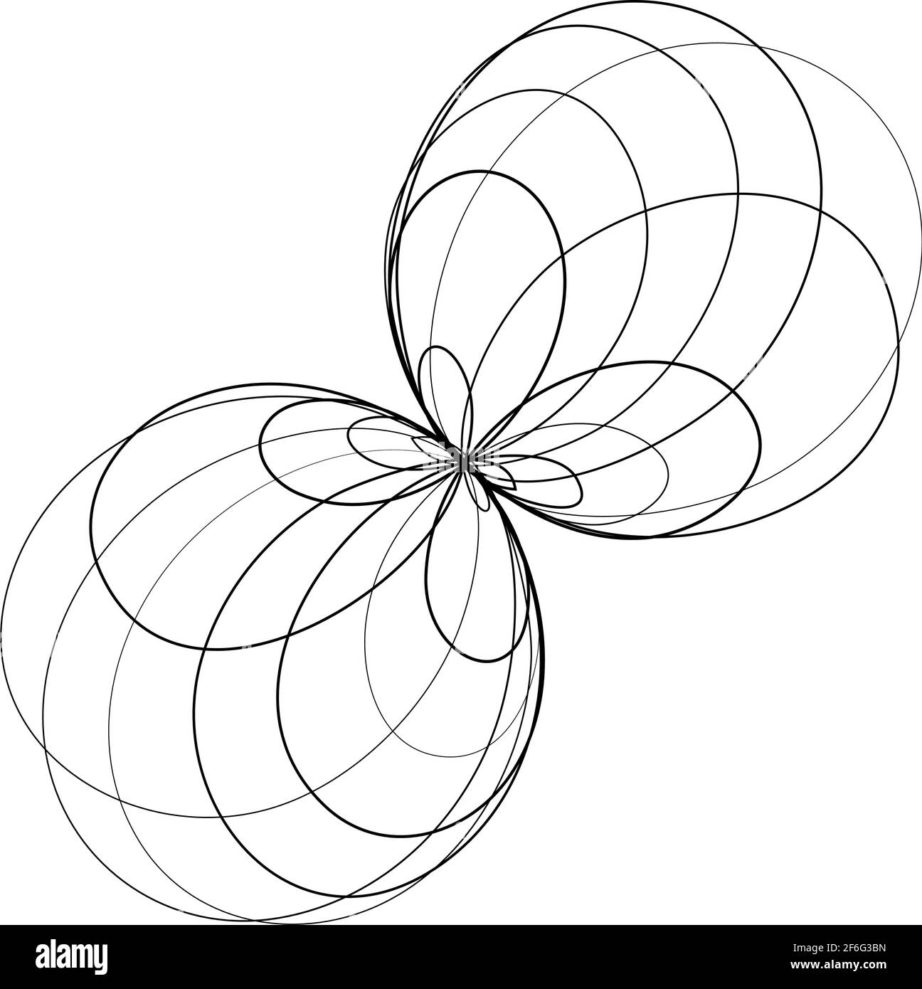 Abstract geometric lineart, lines design element. Outline mandala ...