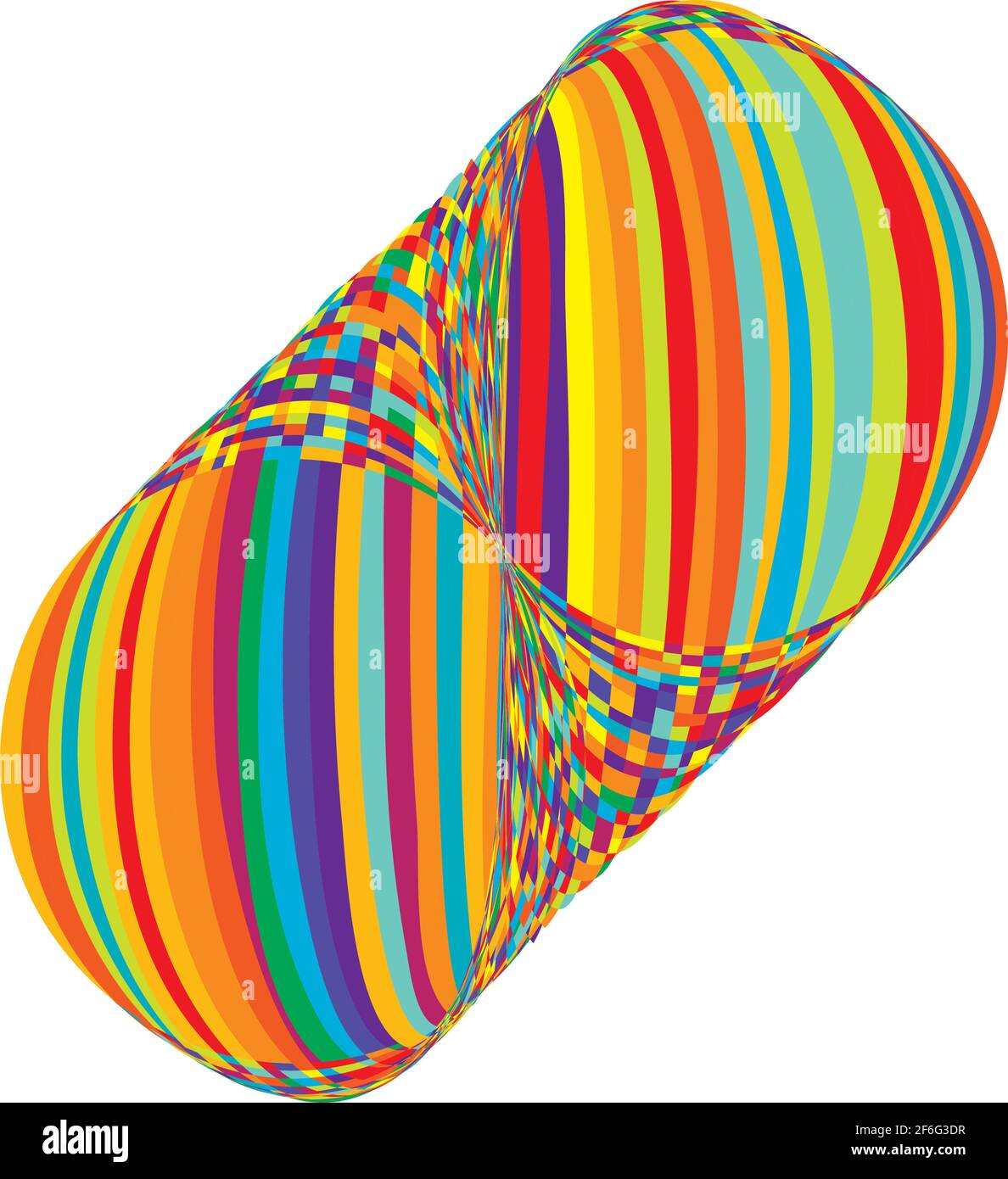 Abstract flower-like curvy, colourful, rounded vibrant geometric shapes ...