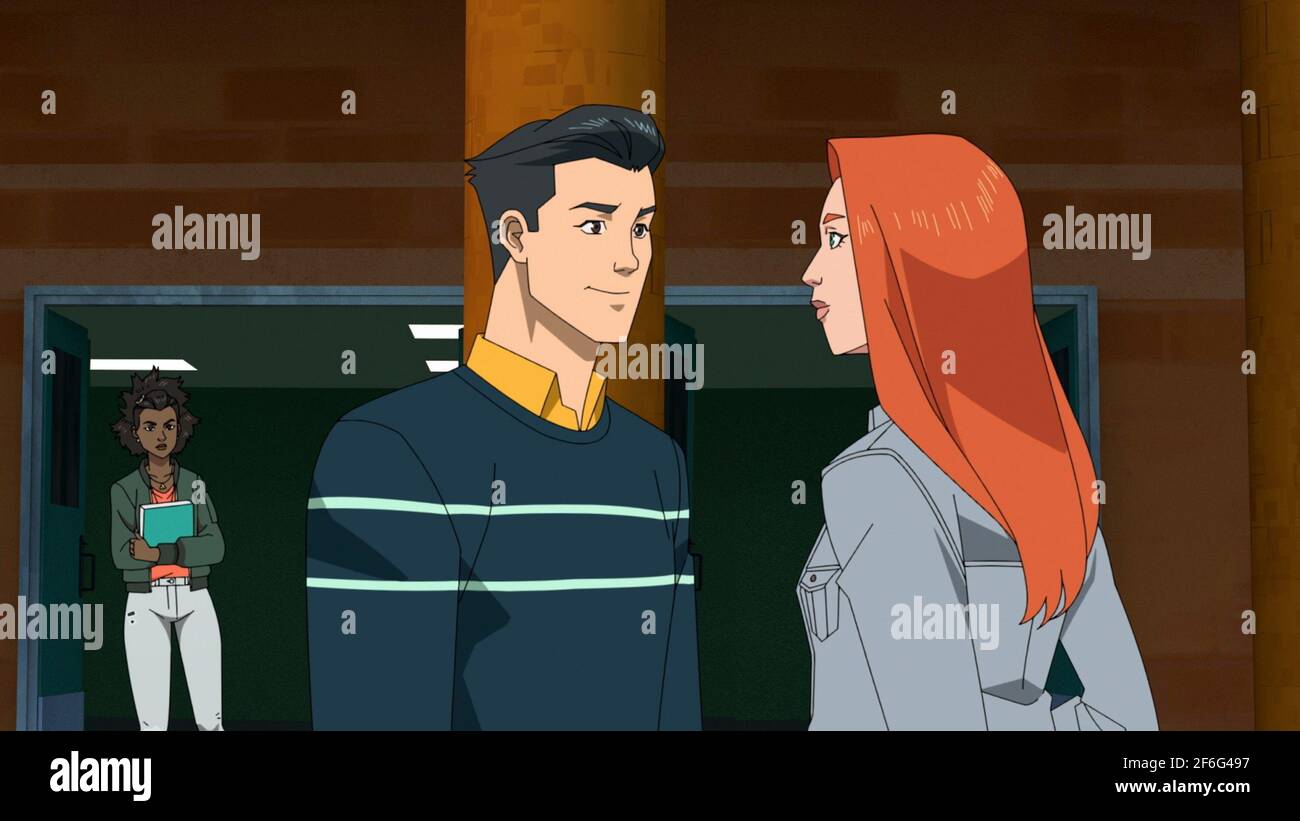 INVINCIBLE, from left: Amber Bennett (voice: Zazie Beetz), Mark Grayson ...