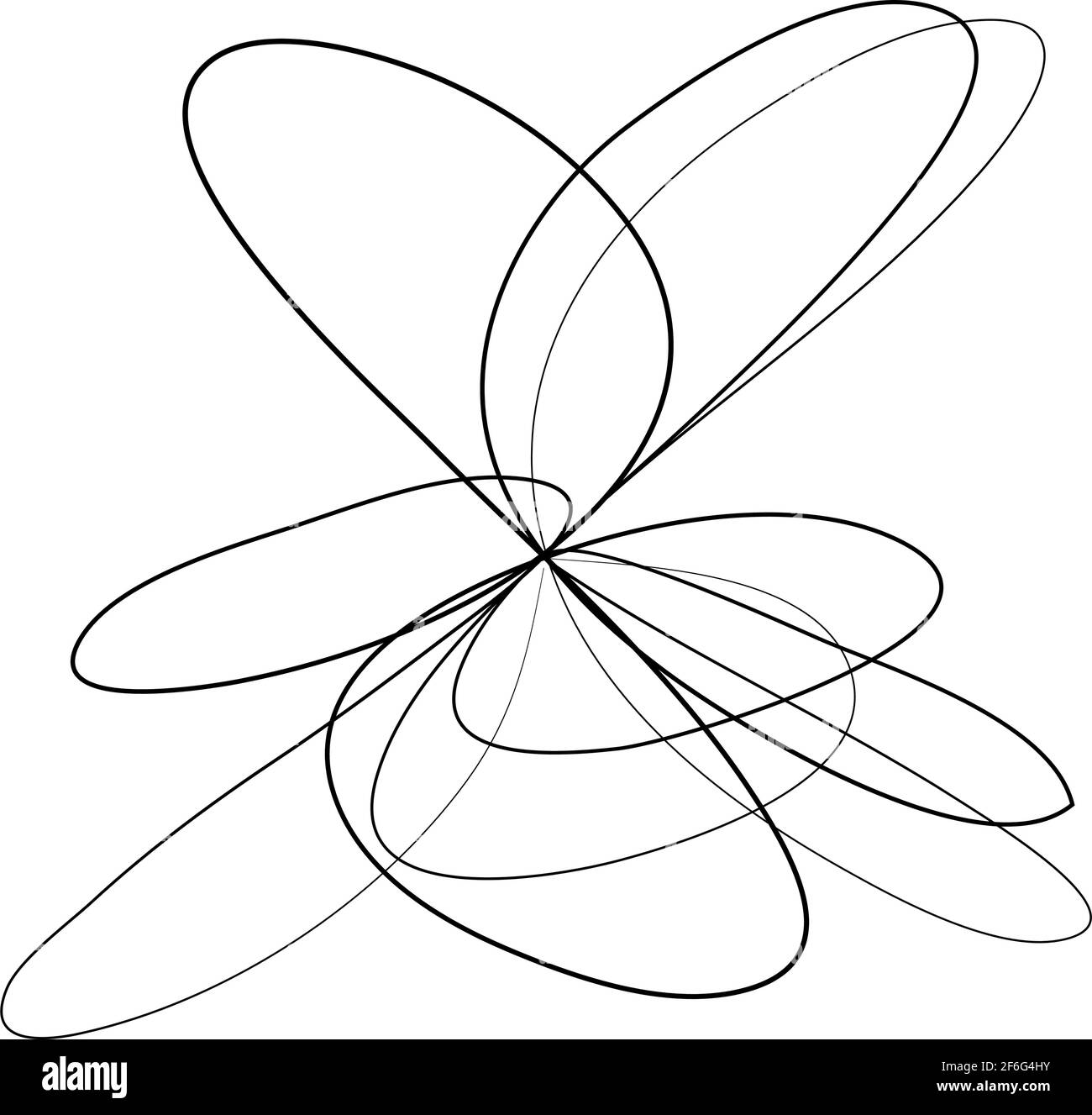 Abstract geometric lineart, lines design element. Outline mandala ...