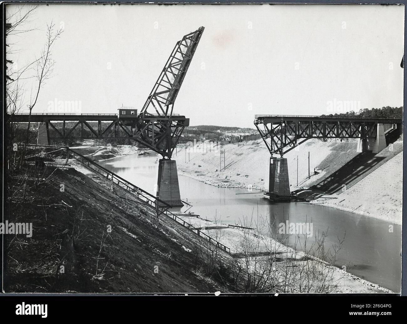 Flip bridge over Södertälje canal Stock Photo - Alamy