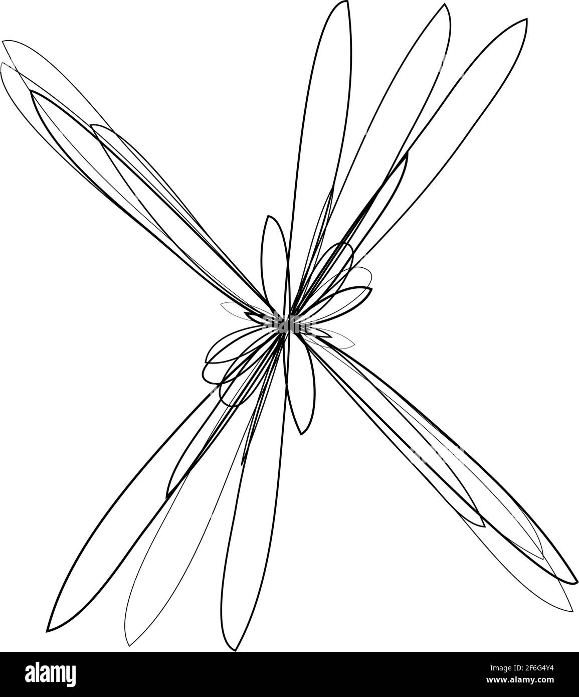 Abstract geometric lineart, lines design element. Outline mandala ...