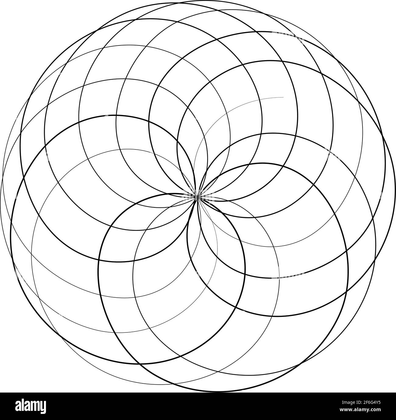 Abstract geometric lineart, lines design element. Outline mandala ...