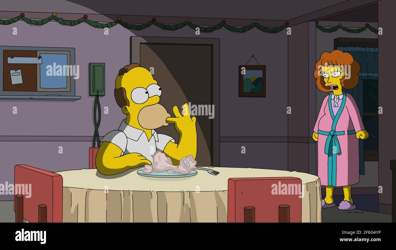 THE SIMPSONS, from left: Homer Simpson (voice: Dan Castellaneta), Maude ...