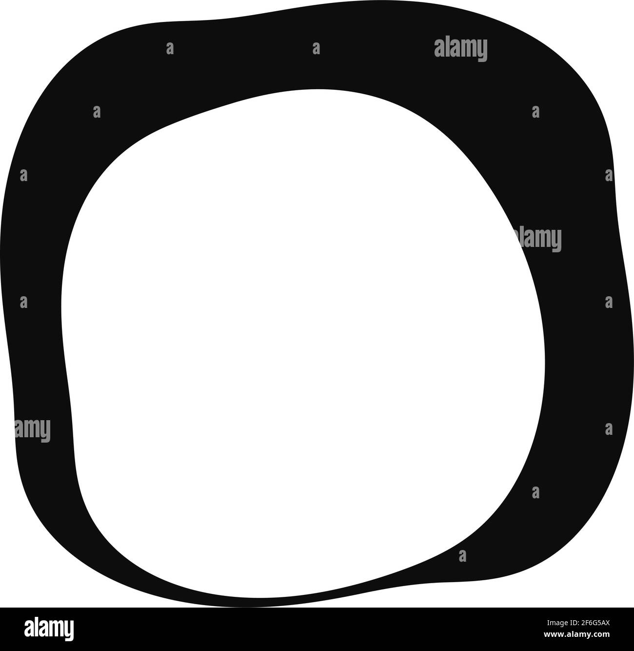 Abstract amorphous, distorted, freeform rounded square shape, element ...