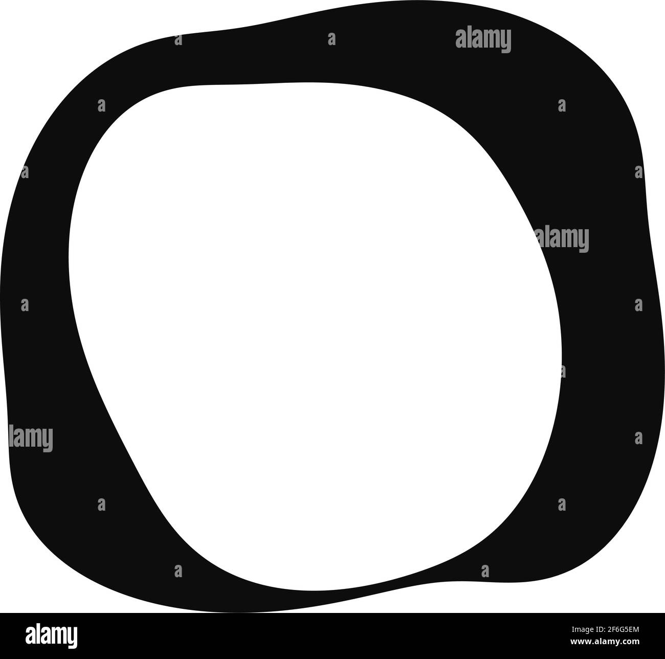 Abstract amorphous, distorted, freeform rounded square shape, element ...