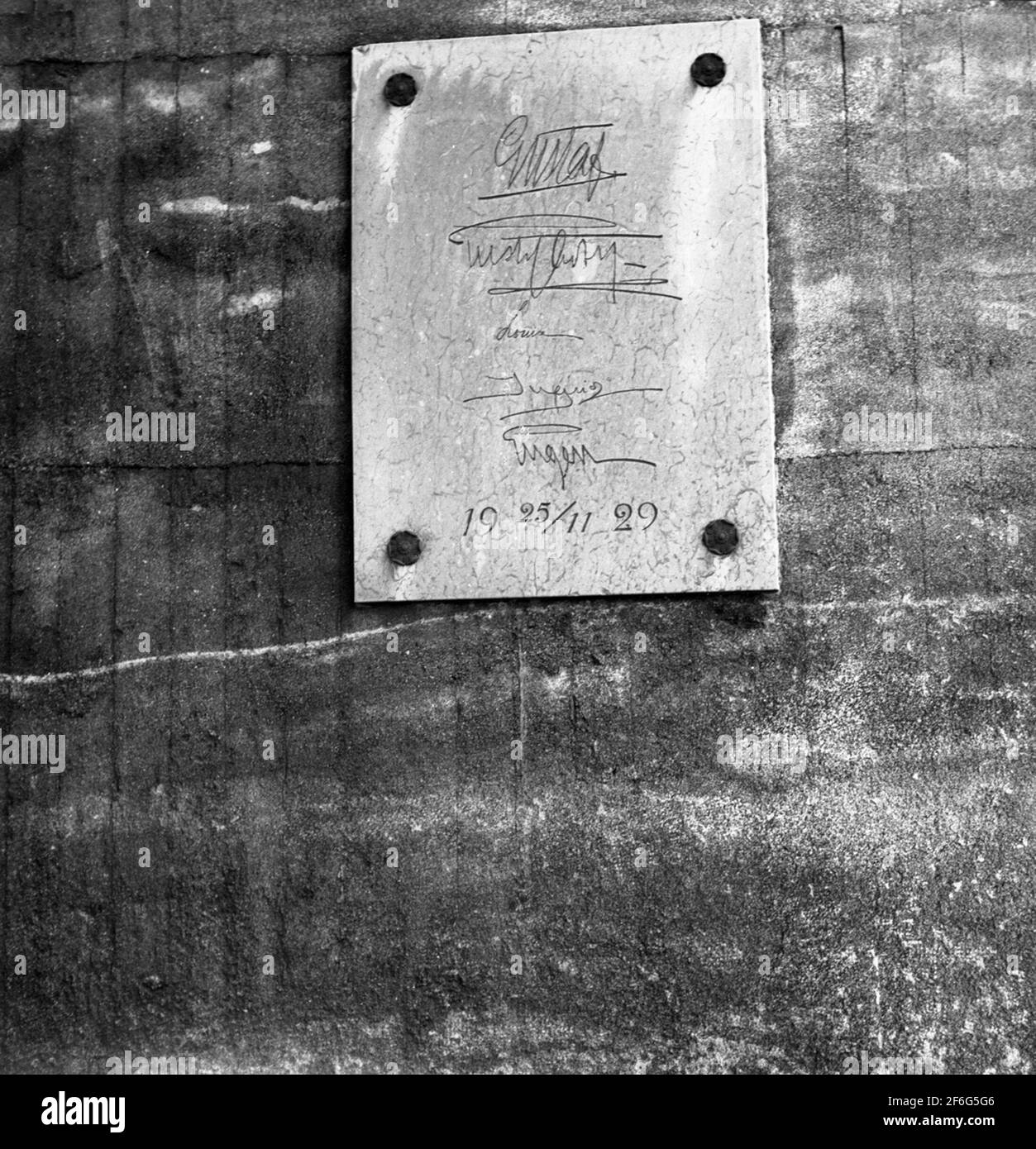The Year Stone, Sign with Royal Autographs Stock Photo - Alamy
