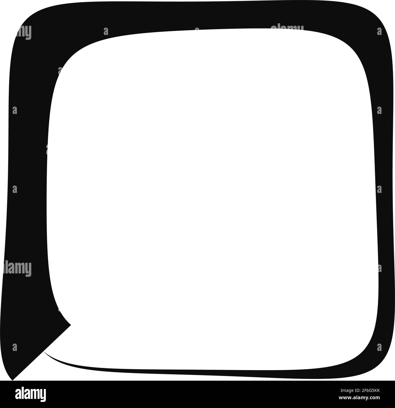 Abstract amorphous, distorted, freeform rounded square shape, element ...