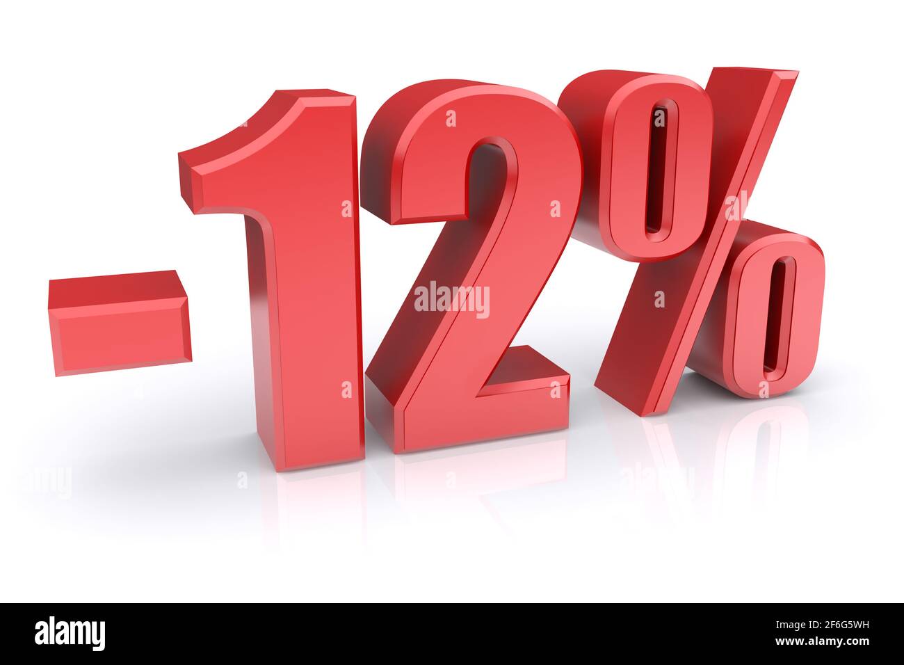 12% discount icon on a white background. 3d rendered image Stock Photo ...