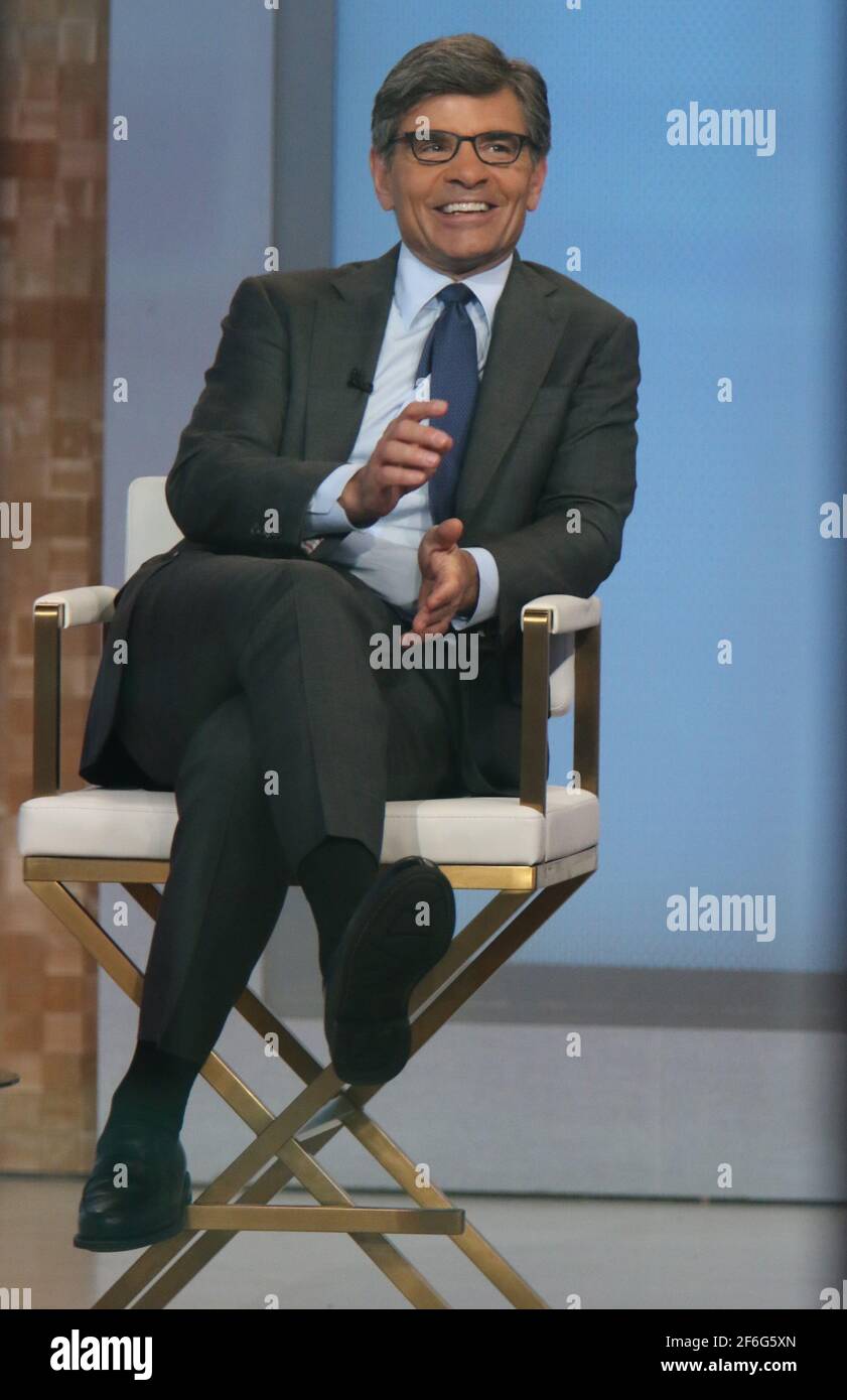 New York, NY, USA. 31st Mar, 2021. George Stephanopoulos on the set of ...