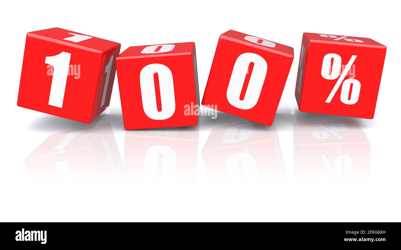 Symbol percent red cubes hi-res stock photography and images - Alamy