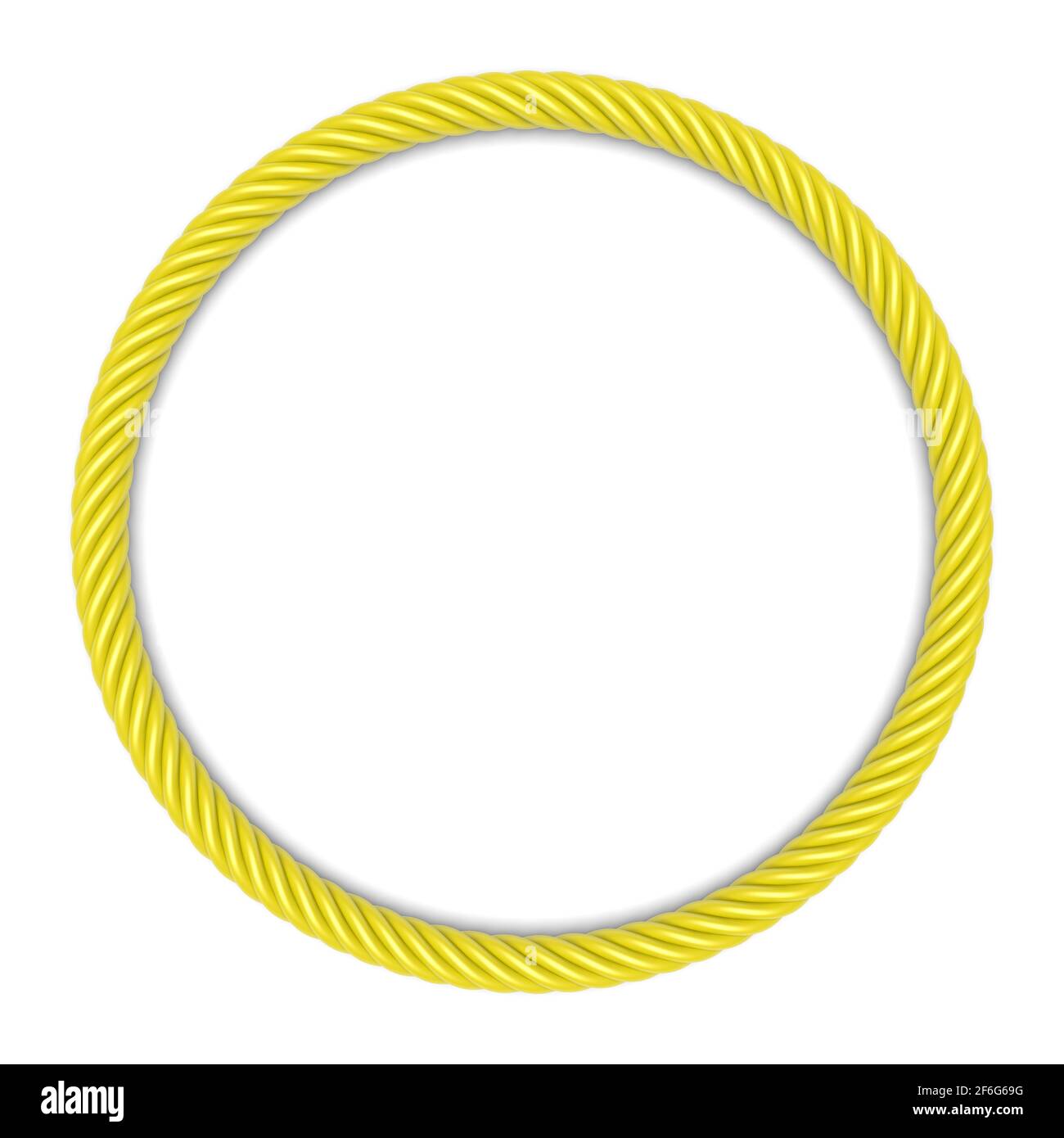 Round frame made up ??of yellow rope. 3d image Stock Photo - Alamy