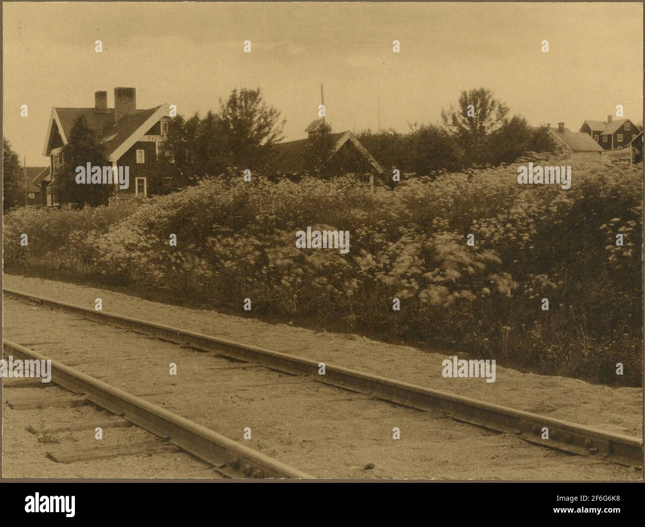 Banvall at Övertorneå station Stock Photo - Alamy