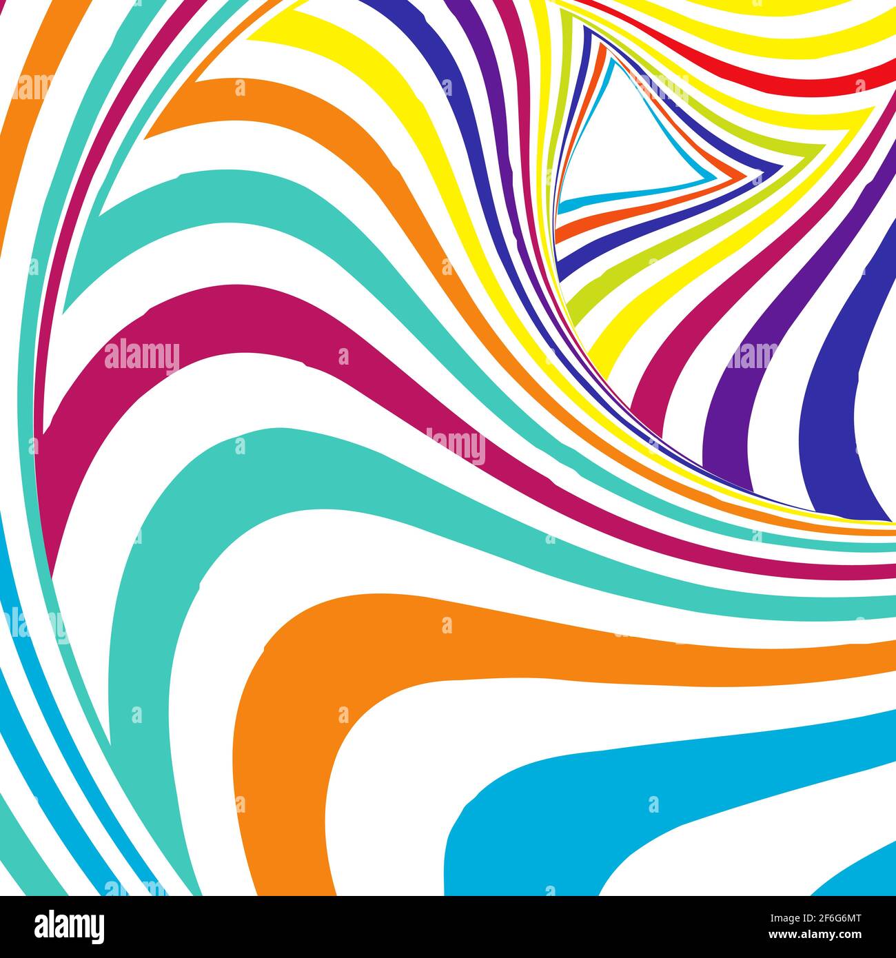 Abstract geometric shape, design element with rotation, swirl, twirl ...