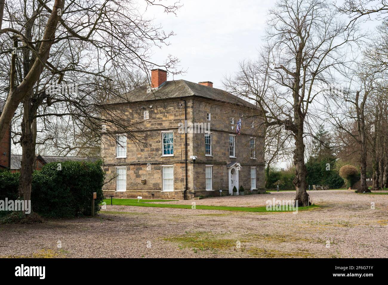 Grade 2 listed detached mansion house Stock Photo - Alamy