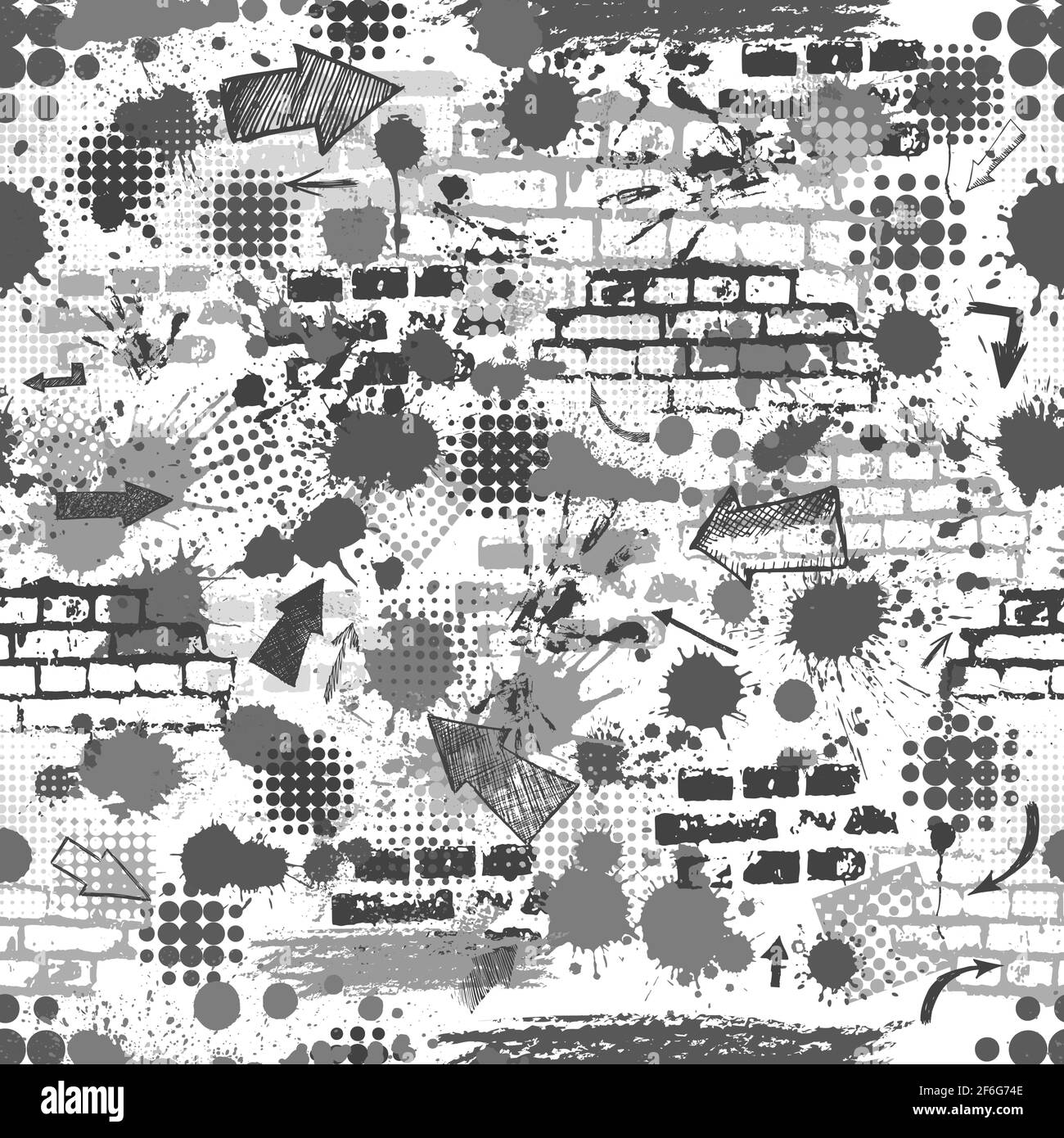A seamless background of spots and brickwork. Vector Stock Vector Image ...