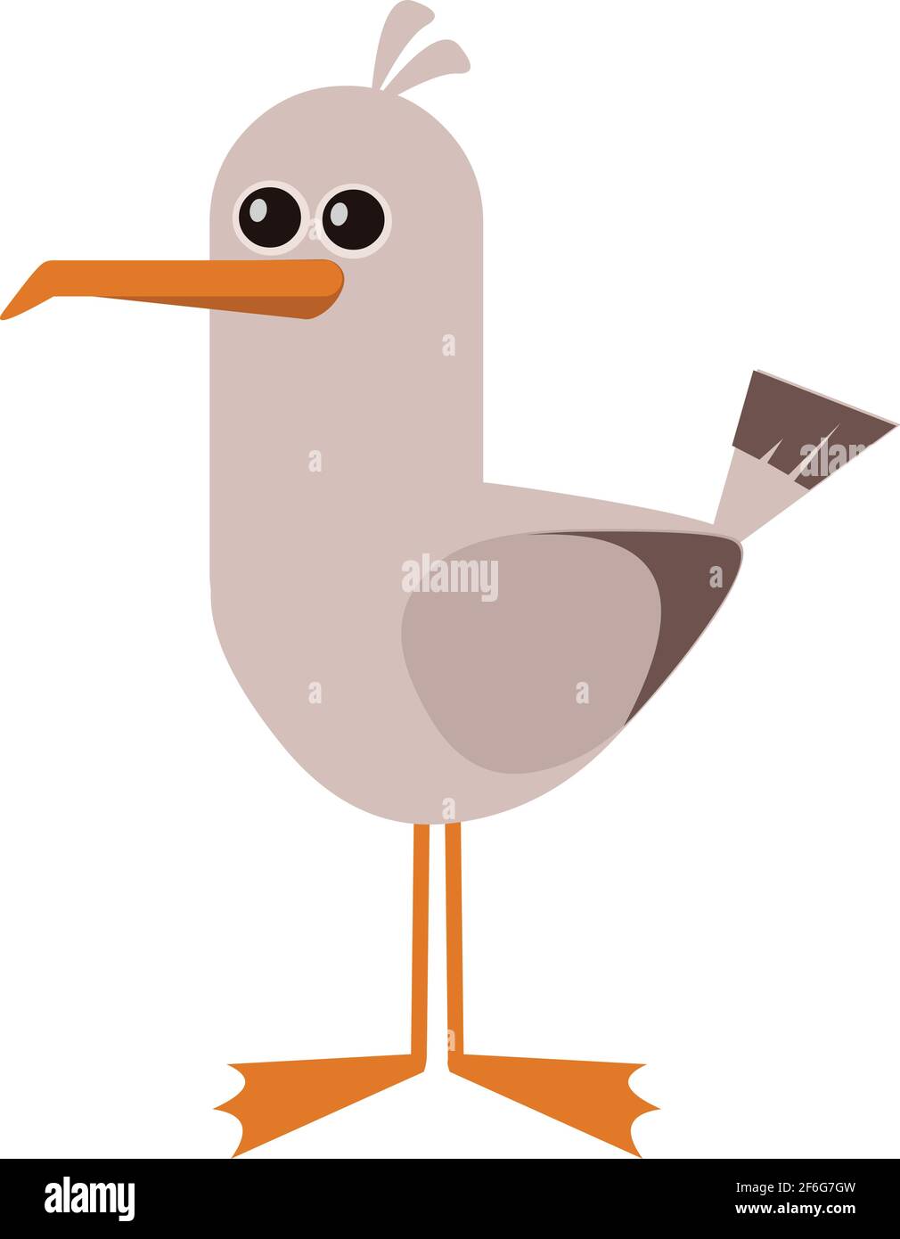 Seagull bird cartoon illustration vector logo and icon isolated on ...