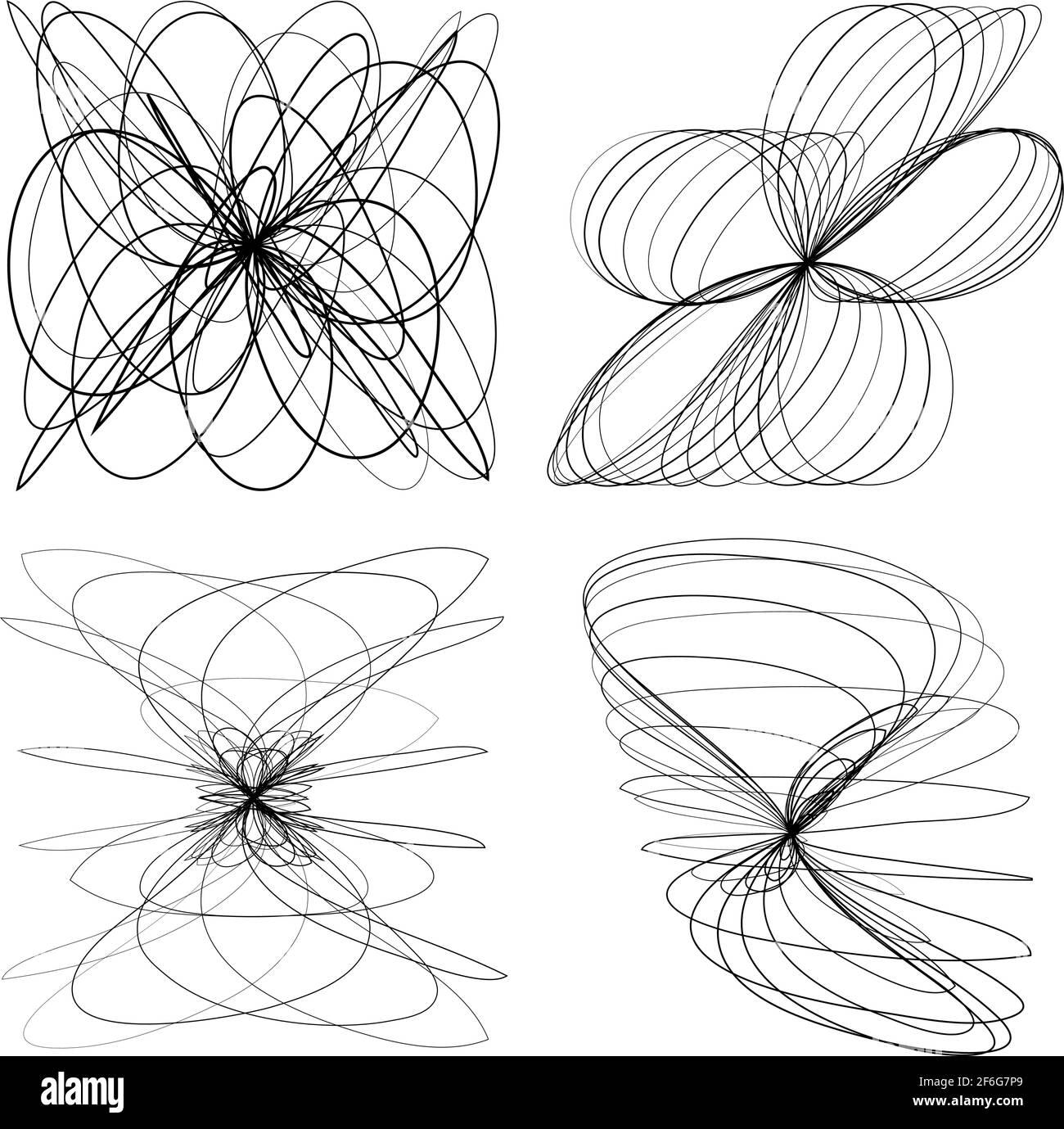 Abstract geometric lineart, lines design element. Outline mandala ...