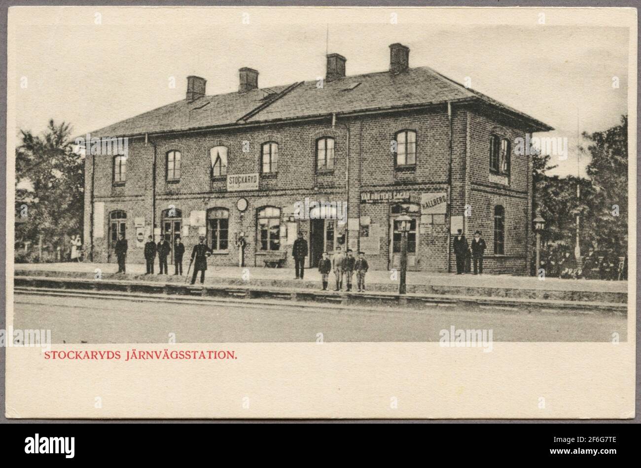 Track page of station with staff and children on Perrong Stock Photo ...