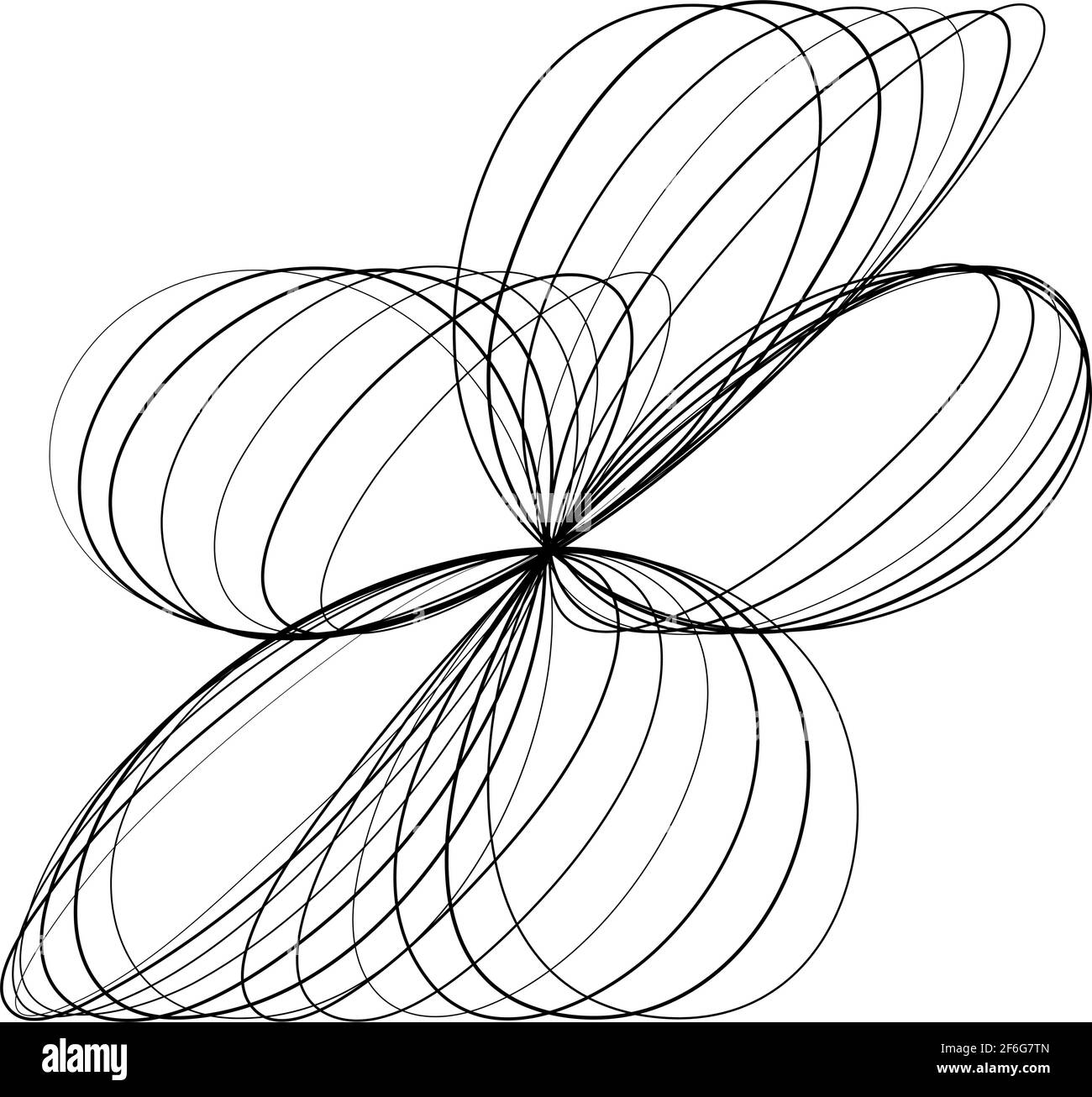 Abstract geometric lineart, lines design element. Outline mandala ...