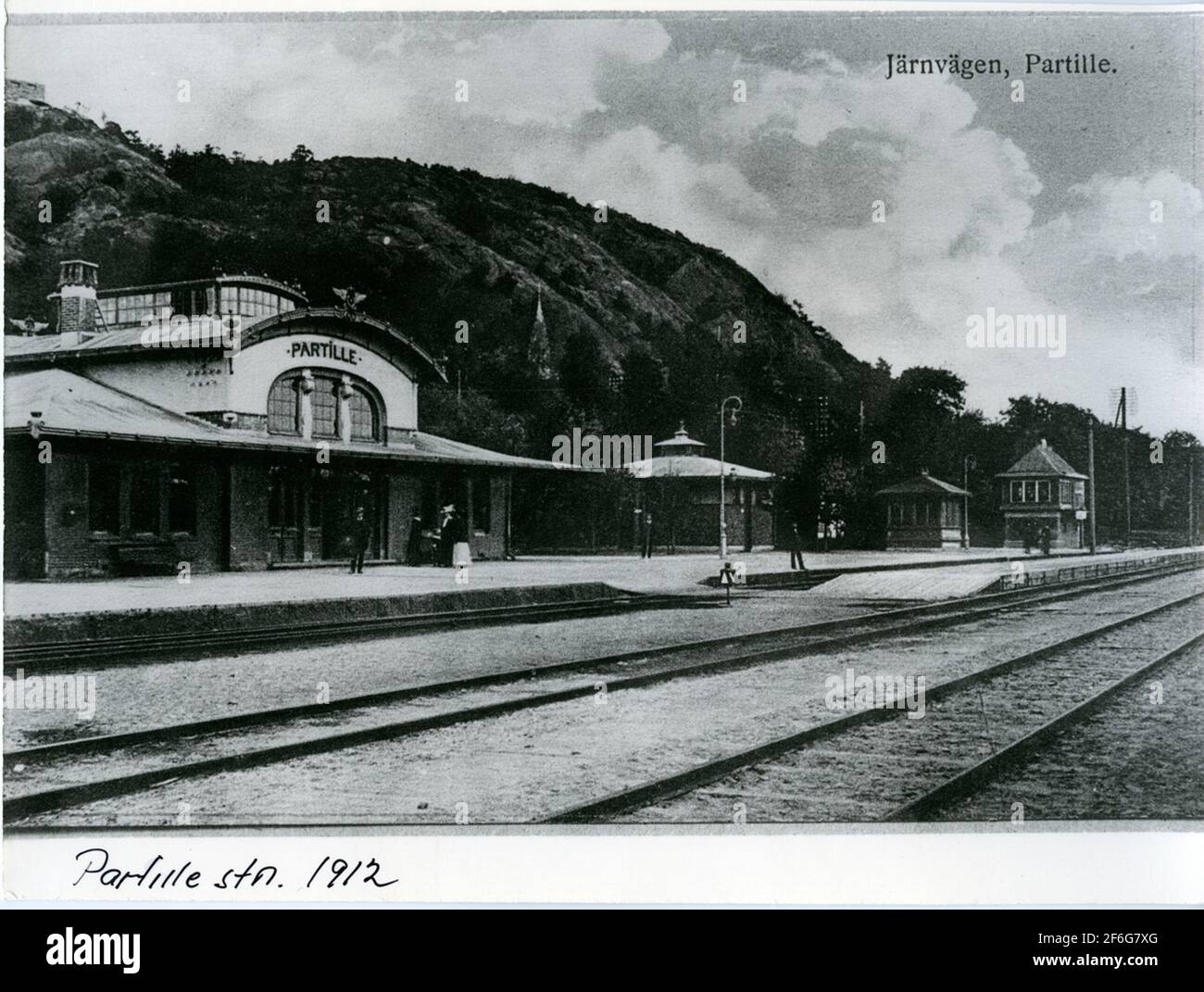 Partille station.The street railway Stock Photo - Alamy