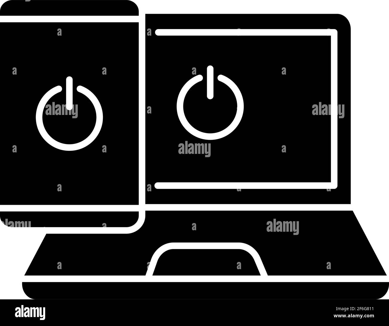 Going offline black glyph icon Stock Vector Image & Art - Alamy