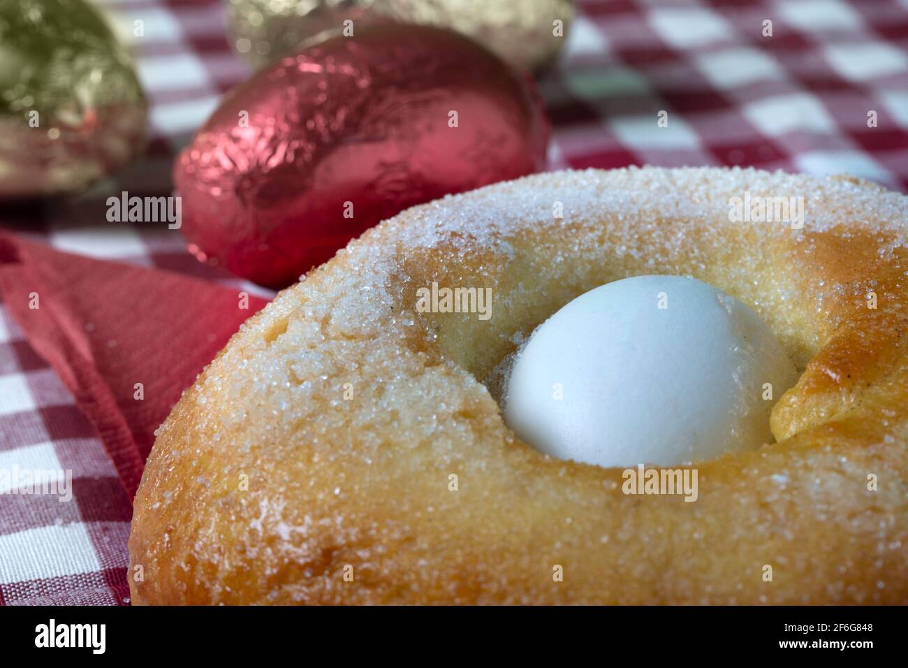 A typical food of the Spanish pastry is the Mona de Pascua. It is an ...