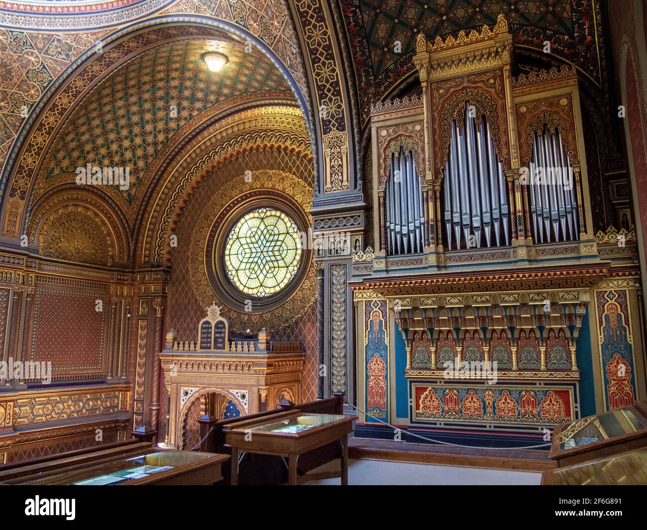 The Organ pipes and South window of the Spanish Synagogue in Prague: A ...