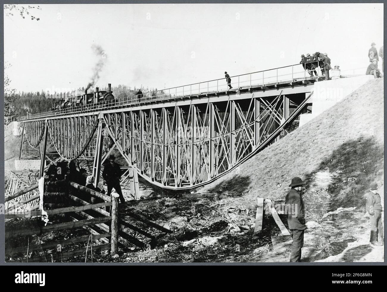 Sample load on the first bridge built in 1891 over the herea Stock ...
