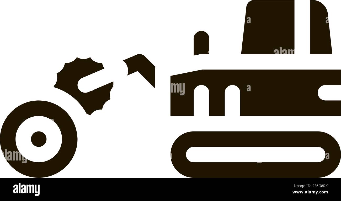 logging tractor icon Vector Glyph Illustration Stock Vector Image & Art ...