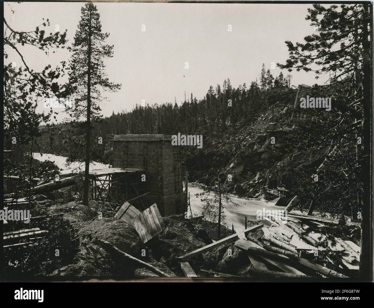 Railway bridge building at Stora Lule River Stock Photo - Alamy