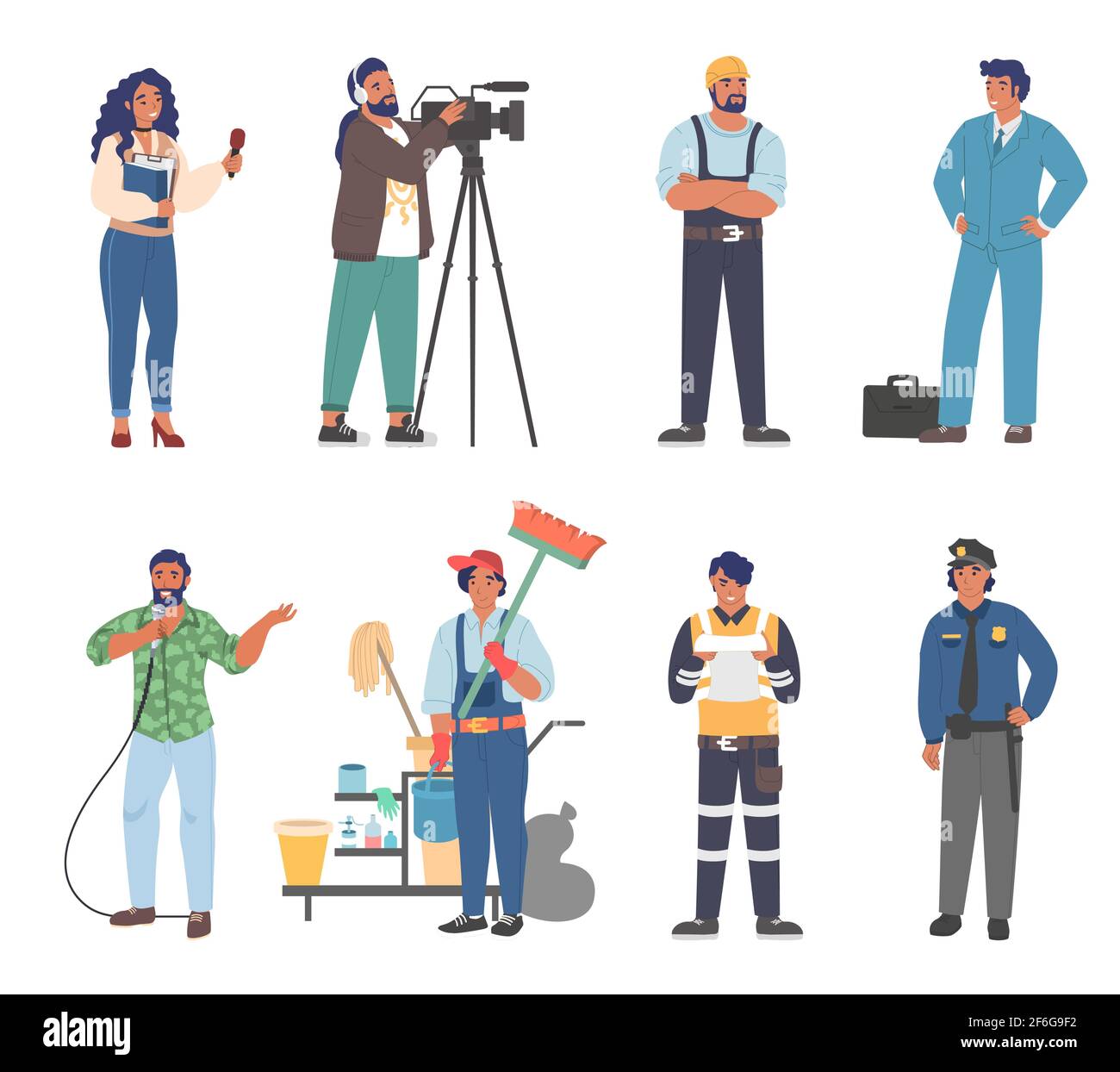 People of different occupations and professions, workers in uniform ...