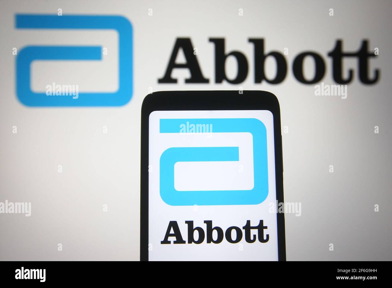 In this photo illustration, the Abbott Laboratories logo of the US ...