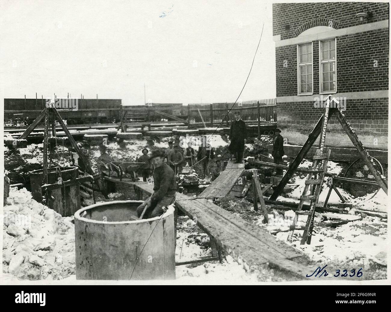 Construction of Trelleborg F station house Stock Photo - Alamy